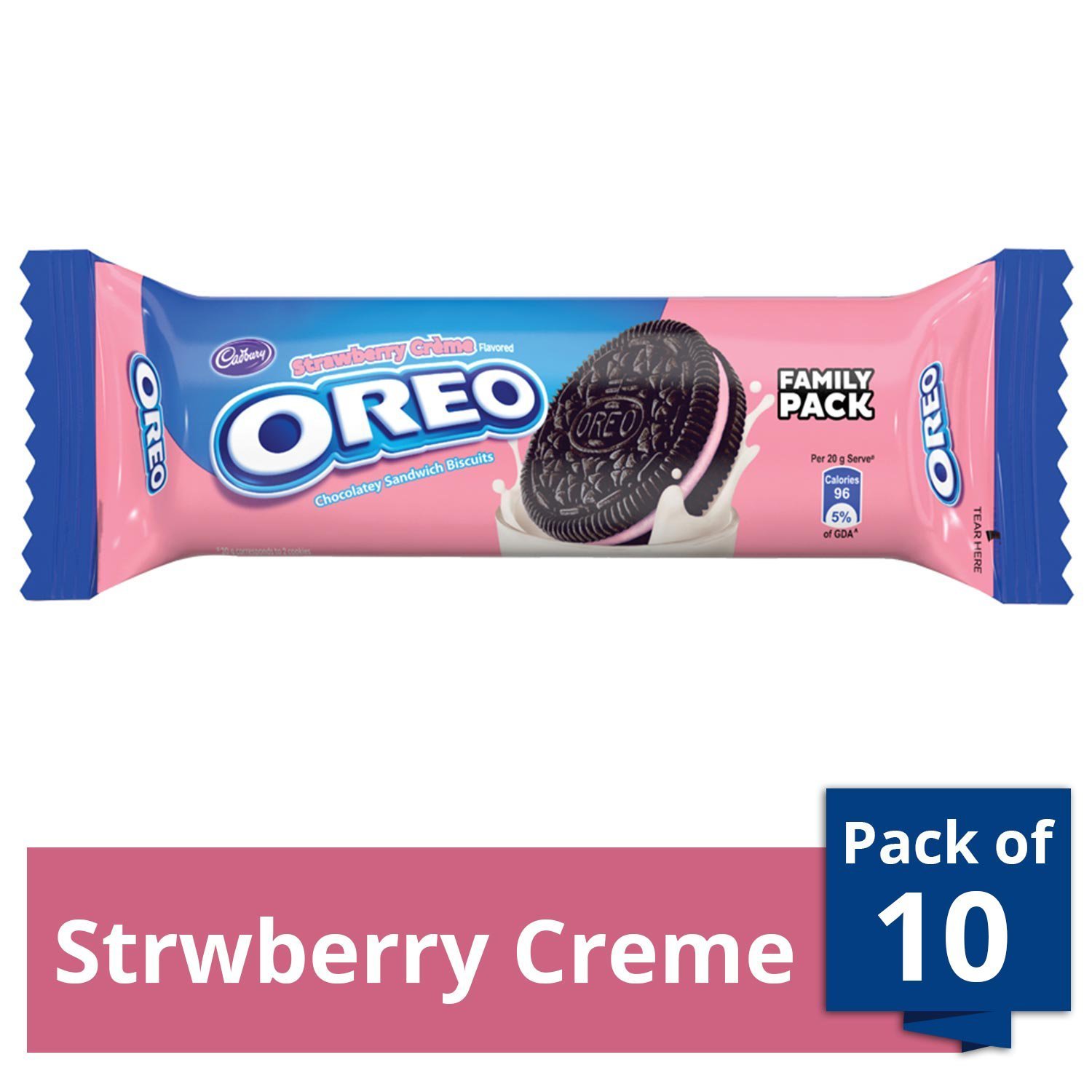 Amazon - Buy Cadbury Oreo Strawberry Crème Biscuit, 120 gm